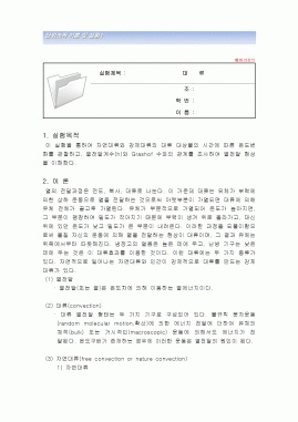 [열전달실험] 열전달계수(h)와 Grashof 수와의 관계(대류실험) 예비레포트-1페이지