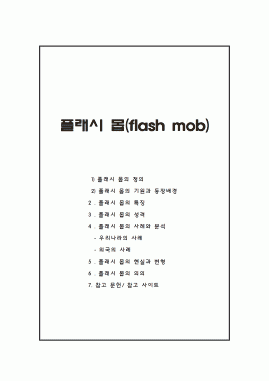 플래시몹 레포트 자료-1페이지