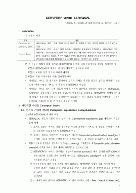 SERVPERF versus SERVQUAL-1페이지