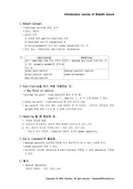 [소아 물리치료] 소아물리치료 보바스 소개 강좌-1페이지