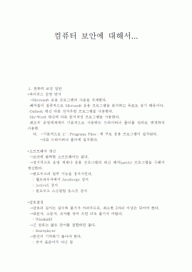컴퓨터 보안에 대해서...-1페이지