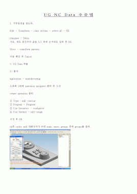 UG NC data 추출법 정리-1페이지