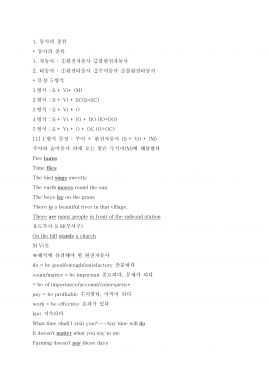 영어문법 정리(맨투맨 예문 참고)-1페이지