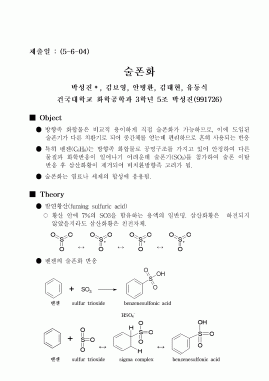 화학공학 술폰화-1페이지