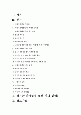 [미디어법]미디어법 개정안에 대한 나의 견해(미디어법 찬성, 미디어법 반대)-1페이지