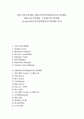 [기술기반][ECC기술][ERP기술][XML기술][무선랜기술][SecureOS기술]ECC기술기반제품, ERP(전사적자원관리)기술기반제품, XML기술기반제품, 무선랜기술기반제품, SecureOS(보안운영체제)기술기반제품 분석-1페이지