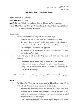 I love new york 레포트 자료-1페이지