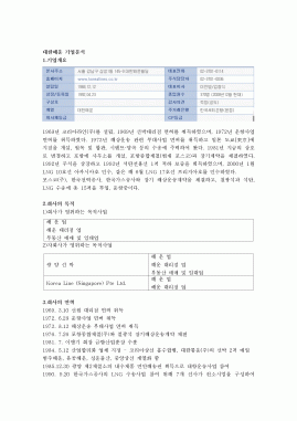 대한해운 기업분석-1페이지