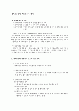 사회보장법의 기본원칙과 체계-1페이지