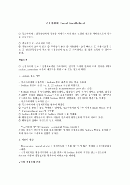 국소 마취제 레포트 자료-1페이지