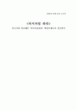 비서처럼하라 독후감-1페이지