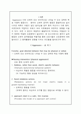 정신간호학 신체공격 관련 역할극 -1페이지