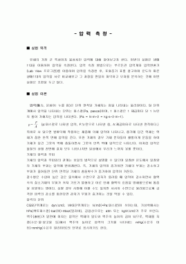 압력 측정 레포트 자료-1페이지