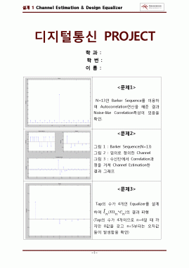 Channel Estimation Design Equalizer-1페이지