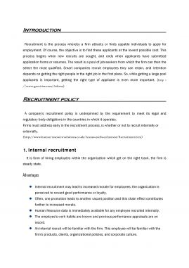 Recruitment 레포트 자료-1페이지