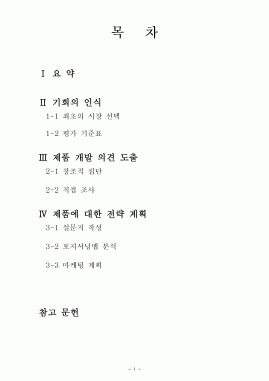 신상품개발 레포트 자료-1페이지