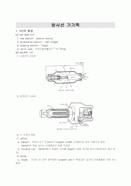 방사선기기학 요약정리-1페이지