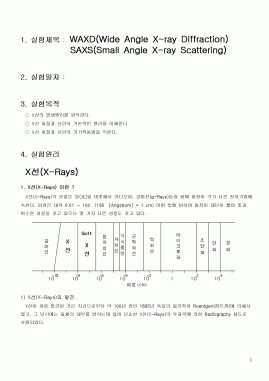 고분자분석 - WAXD&SAXS-1페이지