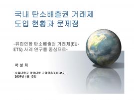 국내 탄소배출권 거래제 도입 현황과 문제점-유럽연합 탄소배출권 거래제(EU-ETS) 사례 연구를 중심으로-1페이지