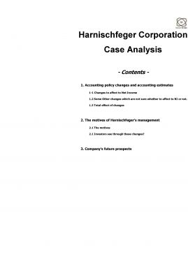 Harnischfeger Corporation_Case Analysis-1페이지