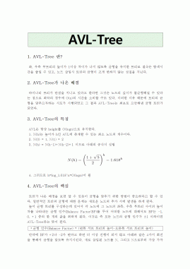 알고리즘 AVL Tree(AVL 트리)-1페이지