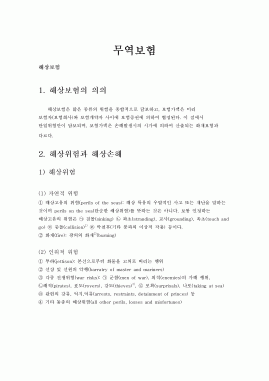 무역보험개념 전손 해상무역의조건 -1페이지