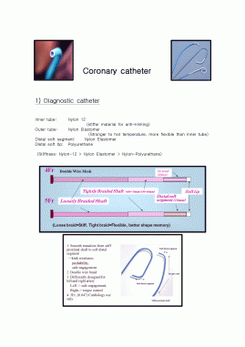 coronary catheter 레포트 자료-1페이지