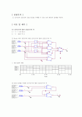 Full subtracter,Fulladder (예비)-1페이지