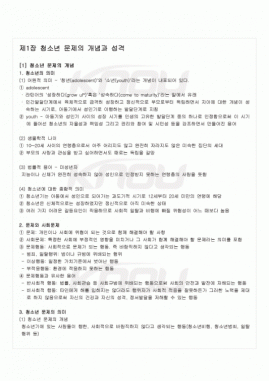 2009년 2학기 청소년문제 출석대체시험 핵심체크-1페이지