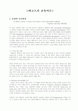 비고츠키 교육이론-1페이지