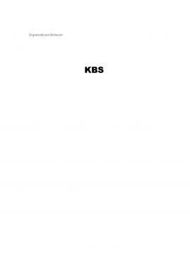 [조직행위] KBS Organizational Behavior 영문레포트-1페이지