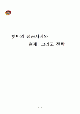 햇반 마케팅사례와 광고전략-1페이지