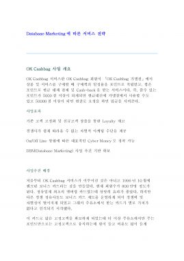 Database Marketing에 따른 서비스 전략(OK cashbag)-1페이지