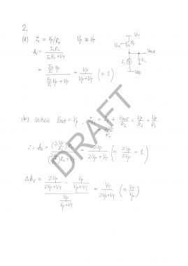 Razavi - fundamentals of microelectronics(전자회로) 13장 솔루션-1페이지