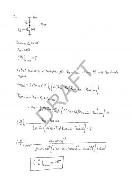 Razavi - fundamentals of microelectronics(전자회로) 15장 솔루션-1페이지