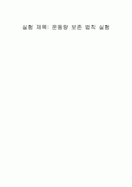 운동량 보존 법칙-1페이지