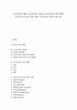 [음주운전][음주운전 관련 판례][외국의 음주운전 처벌 사례][음주운전 억제 모형]음주운전의 배경, 음주운전의 위험성, 음주운전의 관련 판례, 외국의 음주운전 처벌 사례, 음주운전의 억제 모형 분석-1페이지