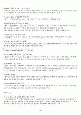 무역영어 용어정리-1페이지