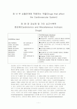 약리학 심장 레포트 자료-1페이지