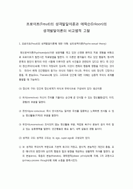 프로이트(Freud)의 성격발달이론-1페이지
