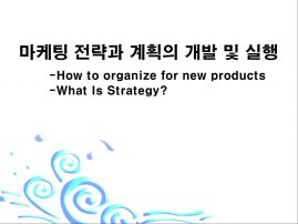 마케팅 전략과 계획의 개발 및 실행 강의자료 How to organize for new products-1페이지