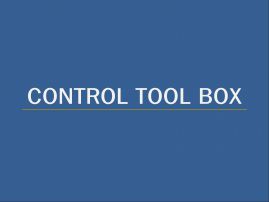 CONTROL TOOL BOX 레포트 자료-1페이지