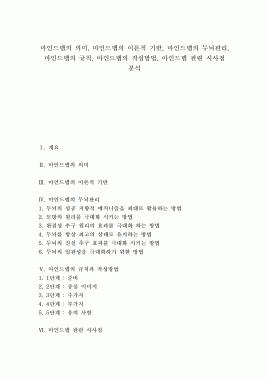 [마인드맵][마인드맵 이론적 기반][마인드맵 두뇌관리][마인드맵 작성방법]마인드맵의 의미, 마인드맵의 이론적 기반, 마인드맵의 두뇌관리, 마인드맵의 규칙, 마인드맵의 작성방법, 마인드맵 관련 시사점 분석-1페이지