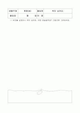 봄관련주제 유아교육활동자료,봄주제활동지도자료-1페이지