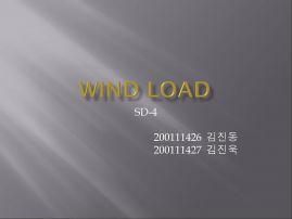WIND LOAD SD-4 레포트 자료-1페이지