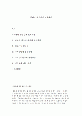 북한의 통일정책 전개과정-1페이지