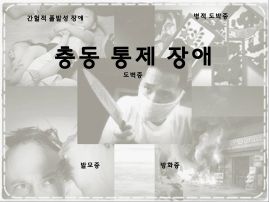 충동 통제 장애 (간헐적 폴발성 장애, 병적 도박증, 도벽증, 발모증, 방화증)-1페이지