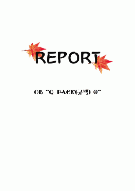 OB Q-PACK맥주 레포트 자료-1페이지
