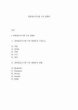 전략정보시스템 구축 방법론-1페이지