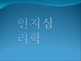 인지심리학 (2)-1페이지